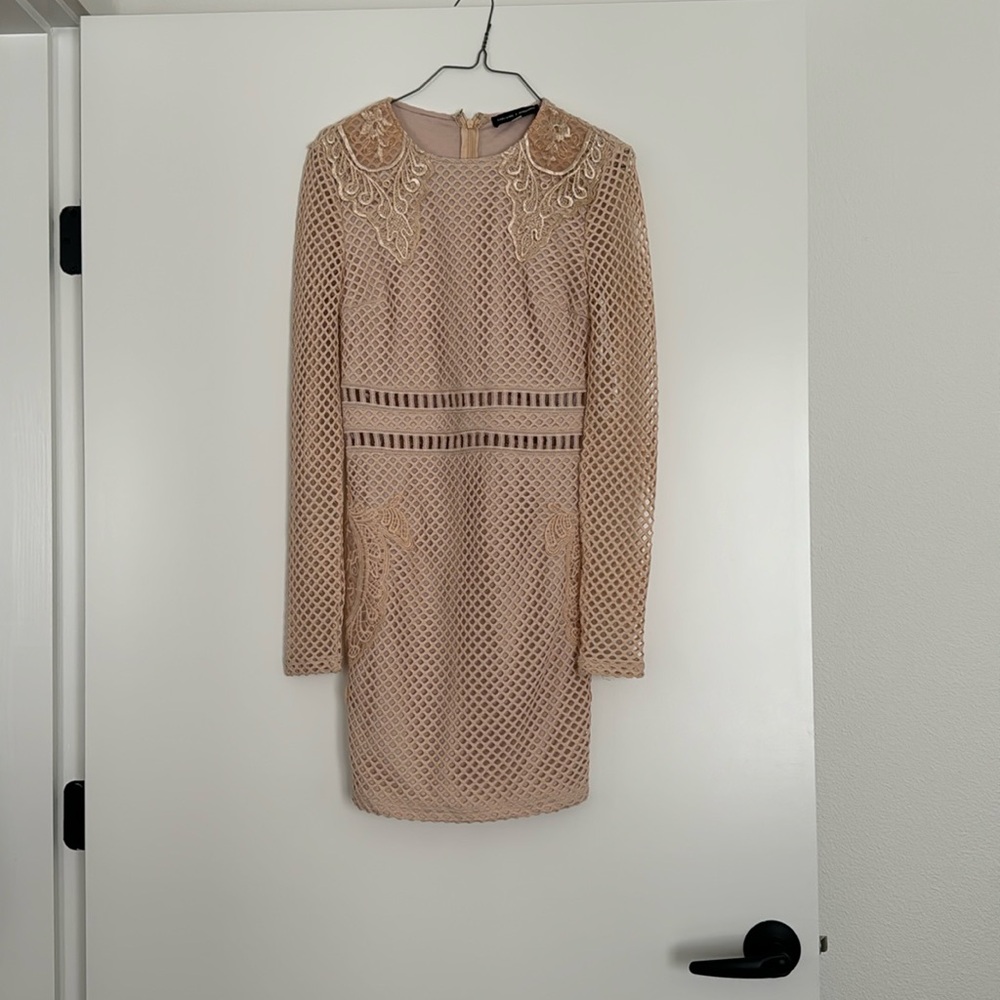 Rare Carli Bybel X Missguided Cream Mini Dress - Gem